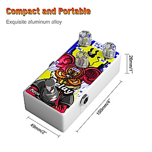 AZOR Digital Delay Guitar Effect Pedal Mouse Vintage Unique Tones Delay Pedal for Electric Guitar AP508