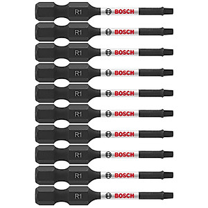 BOSCH ITSQ12B 10-Pack 2 In. Square #1 Impact Tough Screwdriving Power Bits