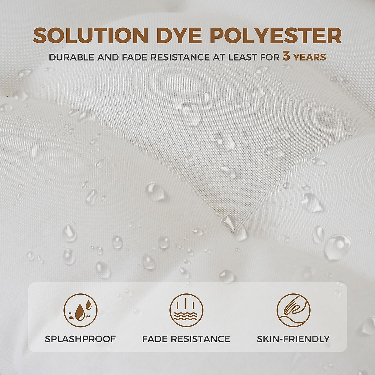 Grand patio 3-Piece Patio Set, Boho Outdoor Furniture Set with Beige Thick Cushions, Wicker Sofa Set with Patio Coffee Table, Bistro Set for Backyard, Balcony, Garden