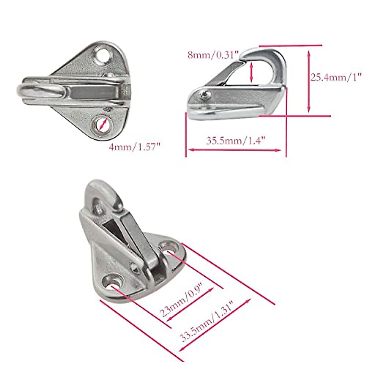 Stainless Steel 316 Fending Hooks Fender Spring Hook Snap Attach Rope Boat Sail Tug Ship Marine Hardware Boats Accessories (2)