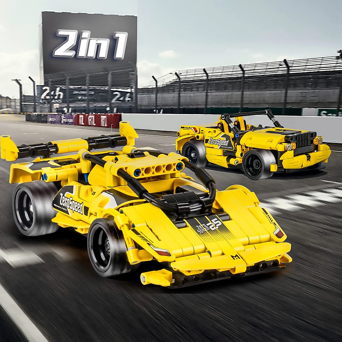 PREPOP Race Car Building Toys for 6-10 8-12 Year Old Boys - Christmas Birthday Gifts for Kids, 2in1 STEM Remote Control Building Kit for Age 6 7 8 9 10 11 12+