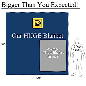 Oversized King Blanket 120 × 120, Extra Large Blanket Throw 10' × 10' with Packaging, Super Soft and Warm Giant Blanket for Winter, Perfect Christmas Blanket, Large Picnic Blanket Fit The Whole Family