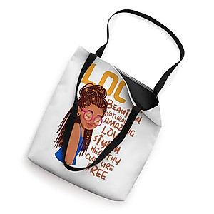 Loc'd Hair Black History Month Black Queen Dreadlocks Tote Bag