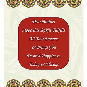 Riddhika Ventures Brother Rakhi with Greeting Card | Rakhi Gifts for Brother, Sister, Bhaiya, Bhabhi for Indian Raksha Bandhan Festival (K15)