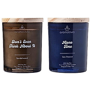 Aromativia Scented Candles Gift Set for Mom, Pack of 4 - Aromatherapy 100% Pure Soy Wax Candles Mothers Day & Birthday Gift for Women - Funny Me Time Gifts for Mom, Home, Yoga, Relaxing Spa