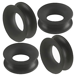 bodyjewellery 7/8 gauge 22mm Black Double Flared Tunnels Ear Plugs SI04 wholesale Lot AFQM s Stretching Stretchers bulk Piercing 4Pcs