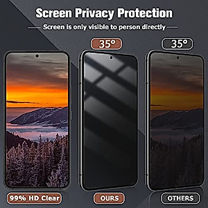 [2+2 Pack] Galaxy S21 Plus Privacy Screen Protector and Camera Lens Protector Tempered Glass Saver, Full Coverage, 9H Hardness HD Anti-spy, Fingerprint unlock, for Samsung Galaxy S21 Plus/S21+ 5G(6.7 Inch）