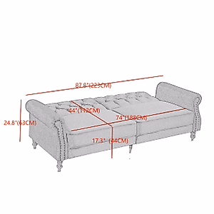 Legend Vansen Futon Sofa Bed,Sleeper Sofa,Mid-Century Modern Futon Couch,Convertible Sofa,Sofa Cama for Living Room and Bedroom