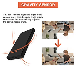 mom faves Hidden Camera Detector - 1080P Security Camera with Power Bank Night Vision Gravity Sensor Motion Detection for Indoor Outdoor up to 128GB No WiFi