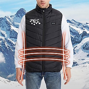 ysgfhgjw deals of the day lightning deals Heated Vest for Men and Women, USB Rechargeable Heated Jacket Electric Heating Vest, Not Included Battery Black S
