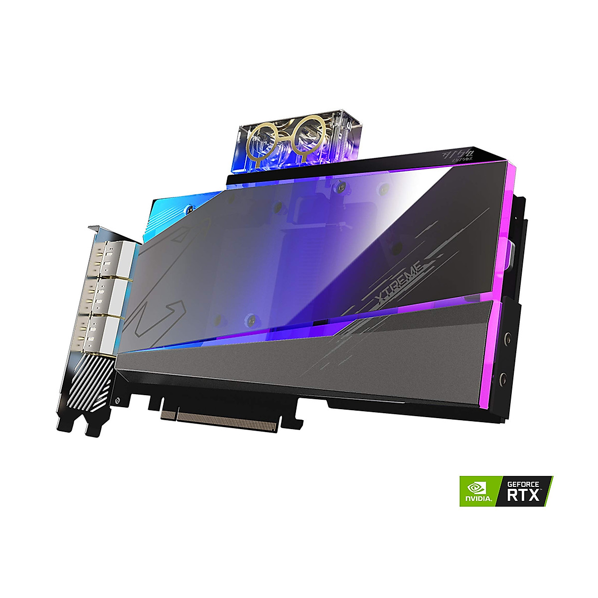 GIGABYTE AORUS GeForce RTX 3090 Xtreme WATERFORCE WB 24G Graphics Card, WATERFORCE Water Block Cooling System, 24GB 384-bit GDDR6X, GV-N3090AORUSX WB-24GD Video Card