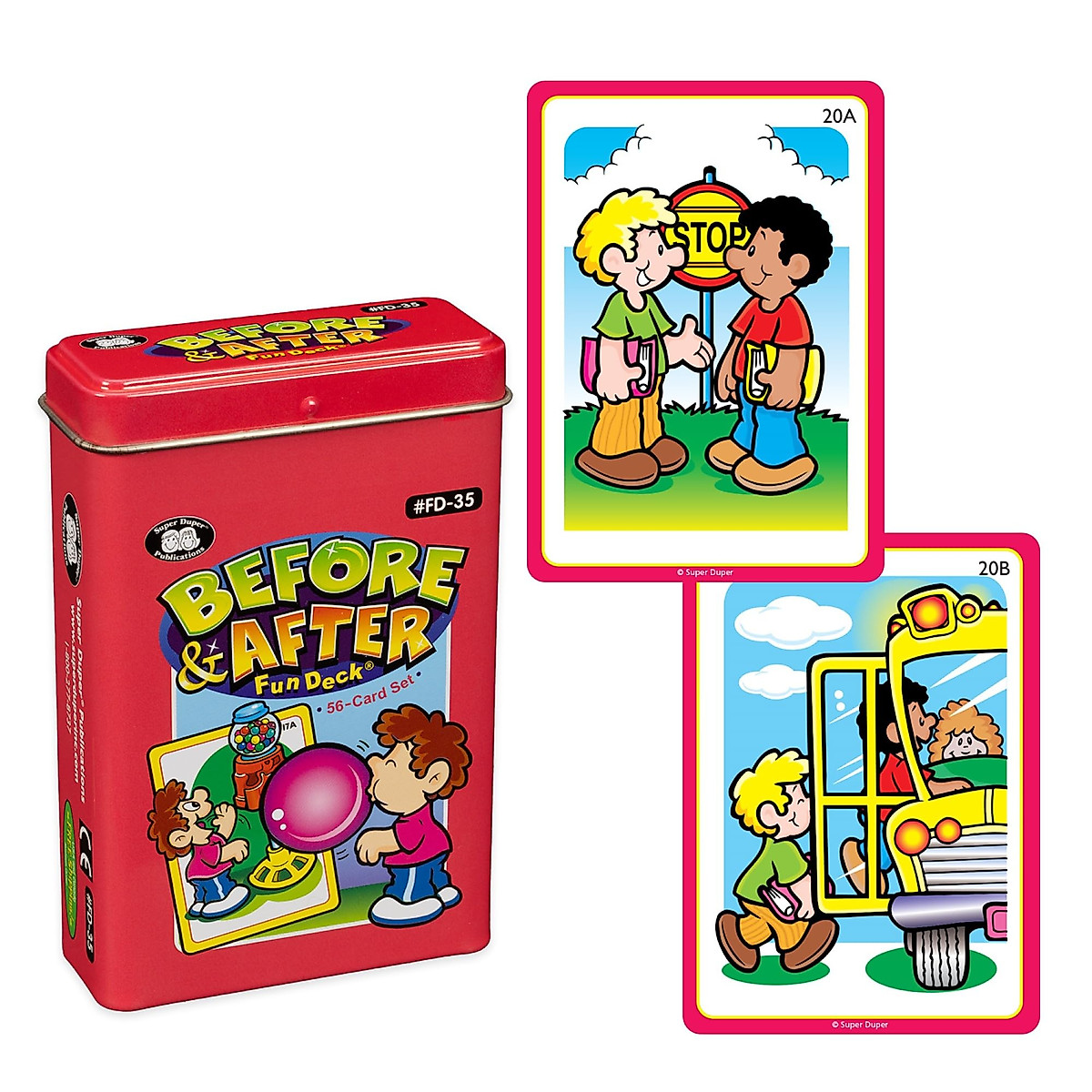 Super Duper Publications | Before & After Fun Deck Flash Cards | Educational Learning Resource for Children