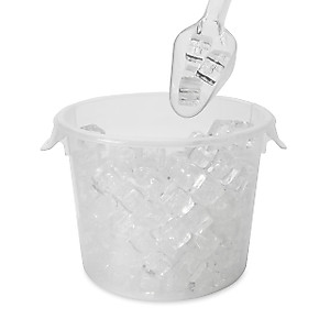 Rubbermaid Commercial Products Plastic Utility Ice Scooper, 6-ounce, Clear, Dishwasher Safe Kitchen Scoop for Weddings/Bar/Ice Bucket/Kitchen/Popcorn