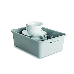 Artisan Utility Bus Box and Storage Bin with Handles, 2-Pack, Gray, 15.5" x 21" x 7"