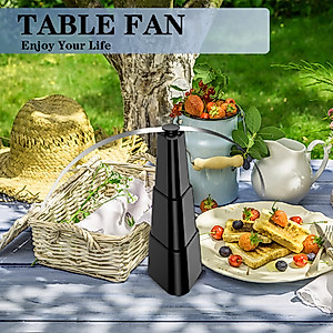 hibiker Stretchable Fly Fans for Tables 4 Packs,Portable Outdoor Fan,Food Fan for Indoor Outside,Battery Powered Fly Fan for Picnic,Party,Restaurant,Kitchen and BBQ