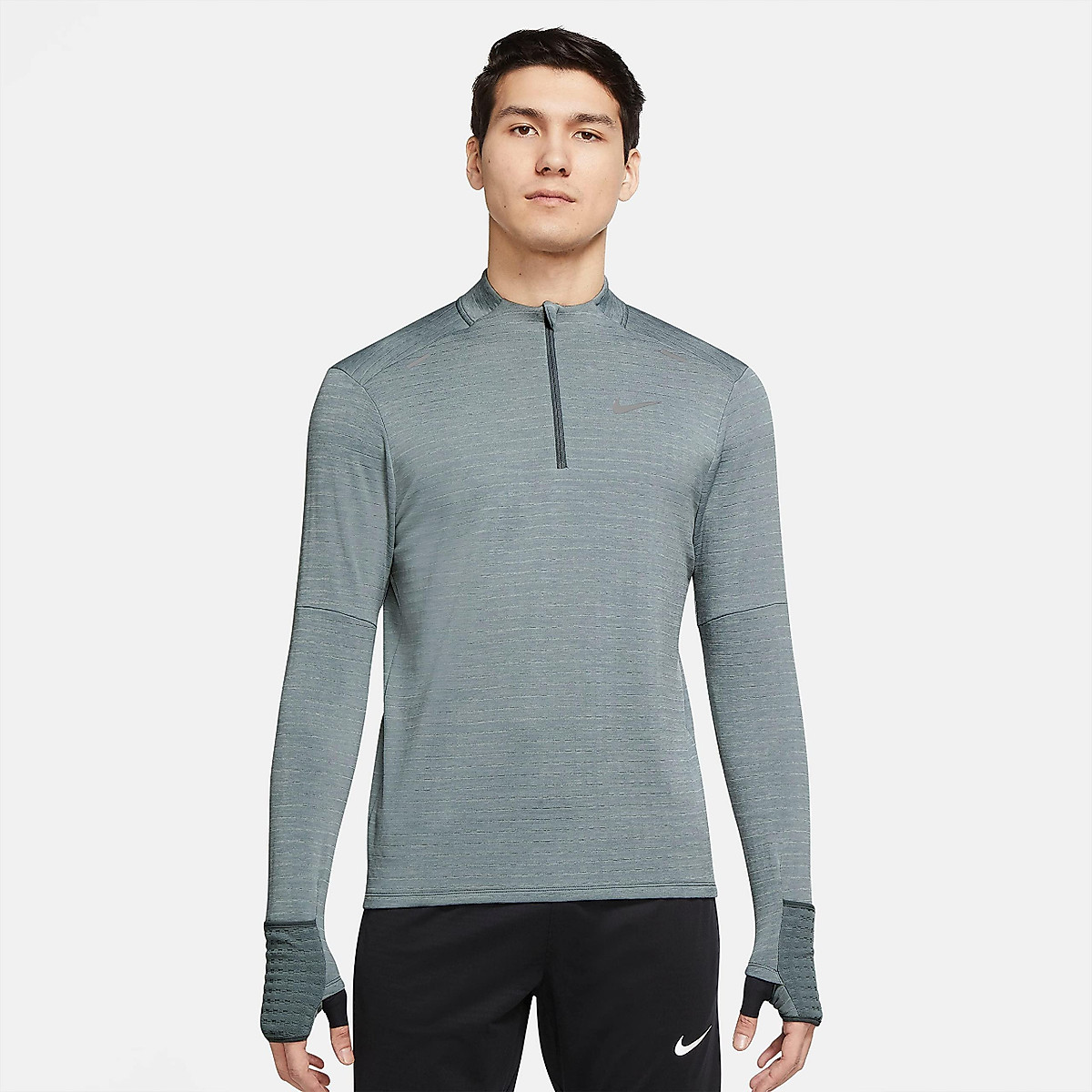 Nike Therma-FIT Repel Element Men's 1/4-Zip Running Top (as1, Alpha, l, Regular, Regular, Smoke Grey/Grey Fog/Heather)