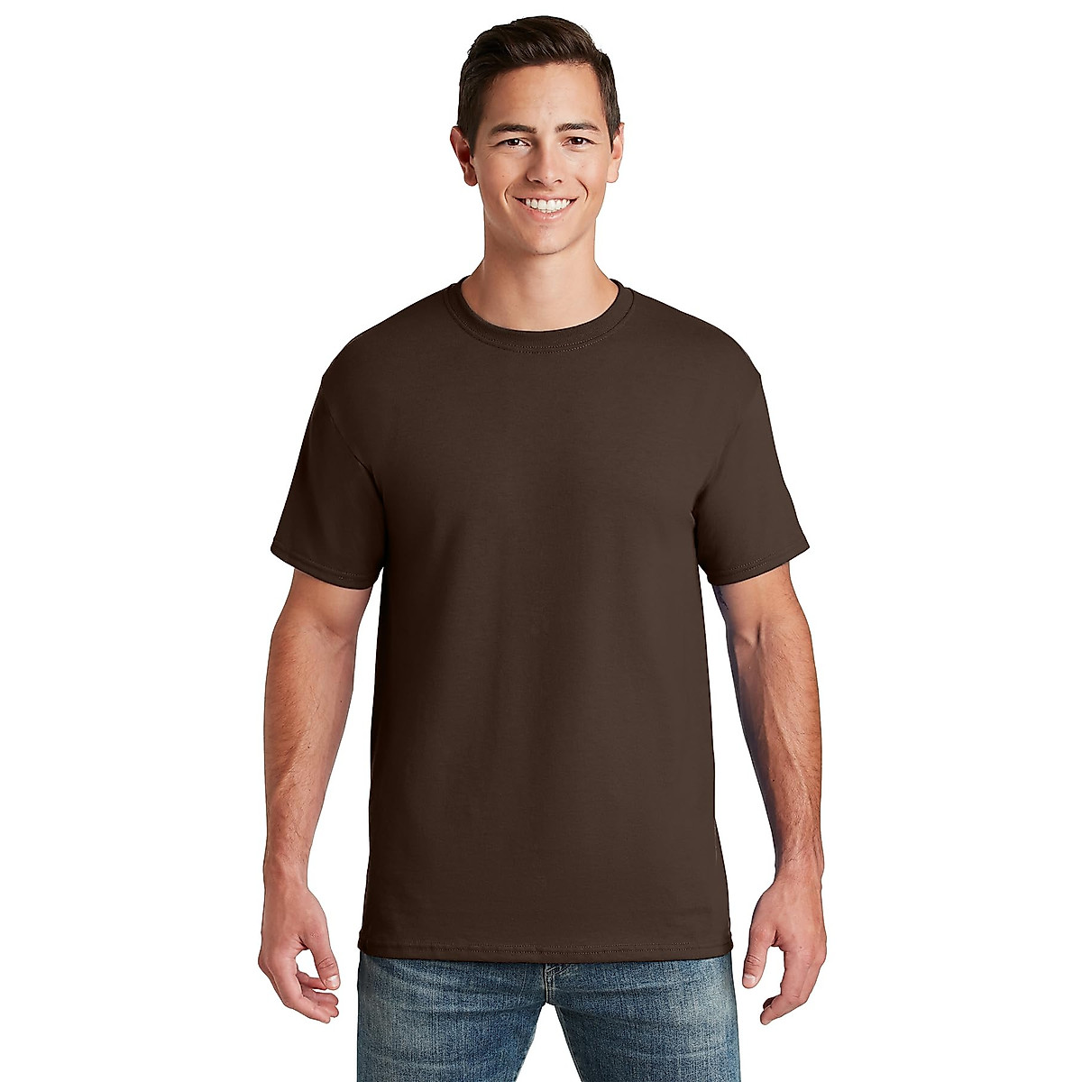Jerzees Dri-Power Mens Active T-Shirt Large Chocolate