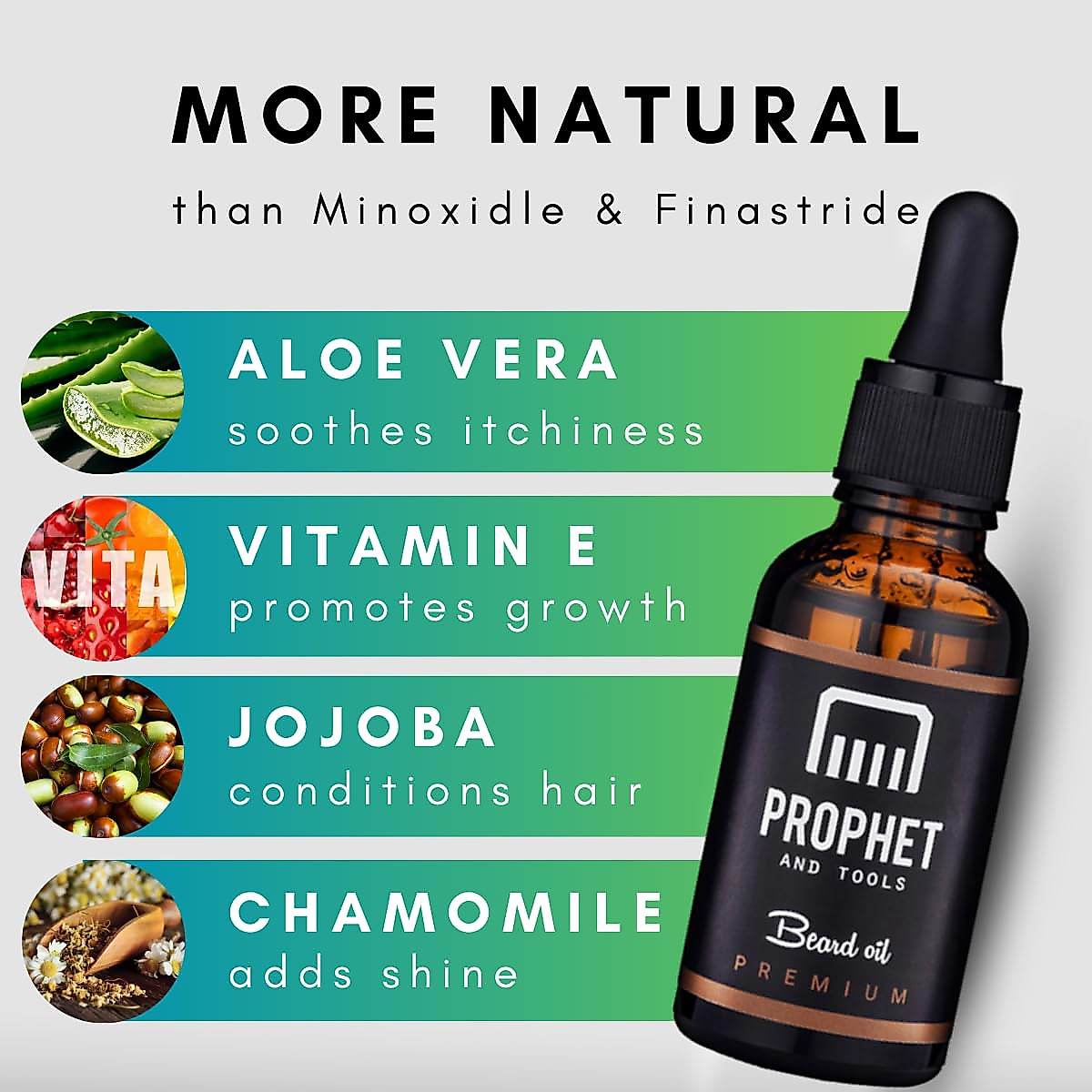 Prophet and Tools Premium Unscented Beard Oil & Comb Set - Thickens and Softens Beard, Relieves Itch & Dry Skin, 100% Natural, Fast-Absorbing Formula - Perfect for Beard Growth & Grooming - 1 oz