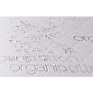 LA Baby Rectangular Cradle Mattress Pad, 2" with 100% Organic Cotton Top Layer on Waterproof Cover - Made in USA