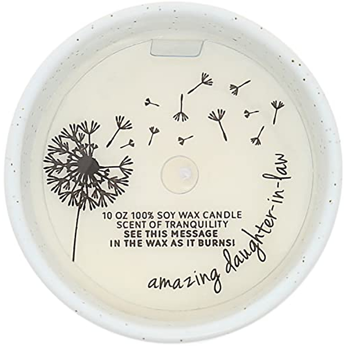 Pavilion - I Always Wished for A Daughter-in-Law Like You - 10-Ounce Surprise Hidden Message Natural Soy Wax Candle Cotton Scented, 1 Count (Pack of 1), 3.5” x 4”