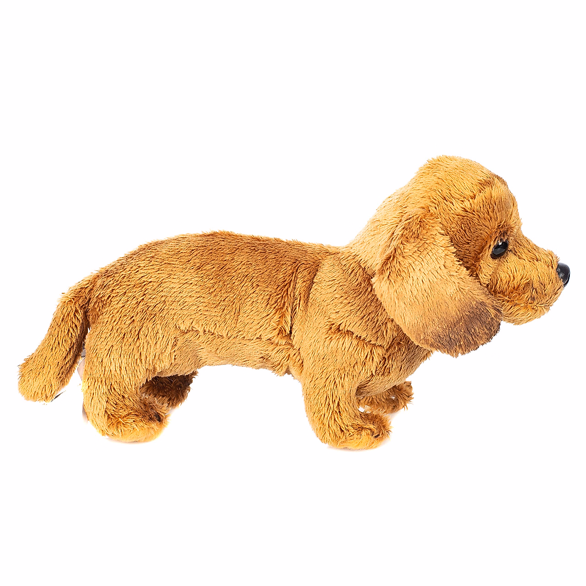 DEMDACO Light Brown Dachshund Children's Plush Beanbag Stuffed Animal Toy