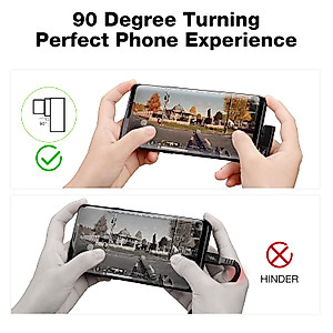 UseBean USB-C 90 Degree Adapter 4Pack, USB C Right Angle Adapter, 100W 20Gbps 4K Video, USBC Male to Female USBC L Shape Adapter, for iPhone 16, MacBook, ROG Ally, Steam Deck, Switch, Galaxy S25