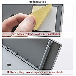 LITOON Floating Wall Mounted Shelves Wall Hanging Racks Peg Board Plastic Wall Storage Shelves for Bedroom, Bathroom, Kitchen (Beige)