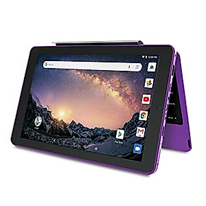RCA Galileo 11.5" 32 GB Touchscreen Tablet Computer with Keyboard Case Quad-Core 1.3Ghz Processor 1GB Memory 32GB HDD Webcam Wifi Bluetooth Android 8.1 - Purple
