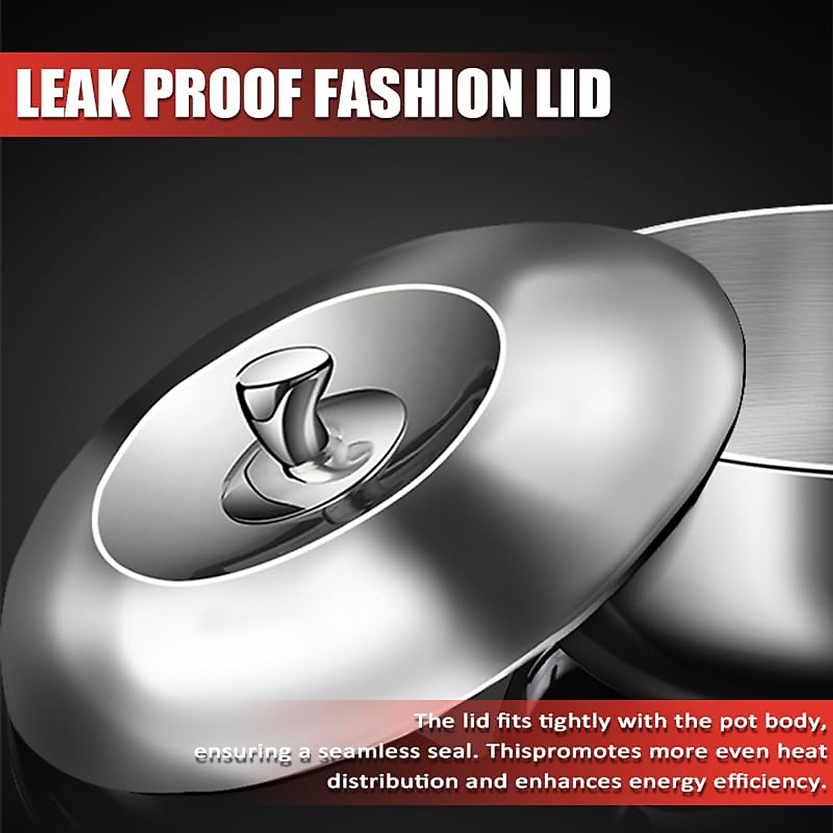 3 Quart Stainless Steel Stock Pot with Lid-Canning pot with Stainless Steel Lid, Induction Gas Ceramic Soup Pot