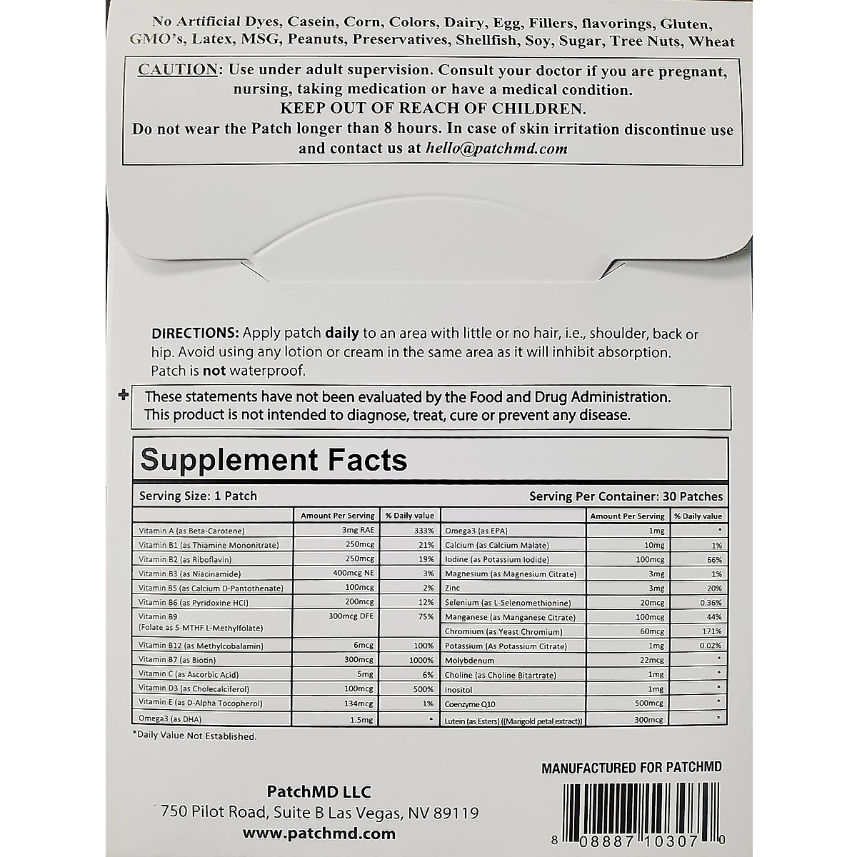 PatchMD Kids Omega-3 Topical Patches - 30 Days Supply