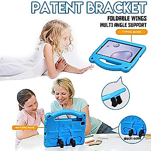 FIREVASE Tablet Kids Case for Samsung Galaxy Tab A 8.4 Inch,SM-T307/T307U, EVA Shock Proof Light Weight Professional Kids Case, with Handle Built-in Bracket & Shoulder Strap (Blue)