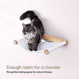 Furmia Cat Wall Hammock, Cat Wall Shelves, Cat Wall Furniture, Cat Wall Bed, Modern Wall Mounted Cat Shelves for Cats up to 40 lbs