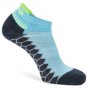 Balega Silver Compression Fit Performance No Show Athletic Running Socks for Men and Women (1 Pair), Aqua, X-Large