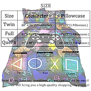 Gamer Bedding Gaming Comforter Sets for Boys Twin Bed Comforter Sets for Boys Kids Bedding Sets for Boys Gamer Bedding Sets for Boys 1 Comforter with 1 Pillowcase