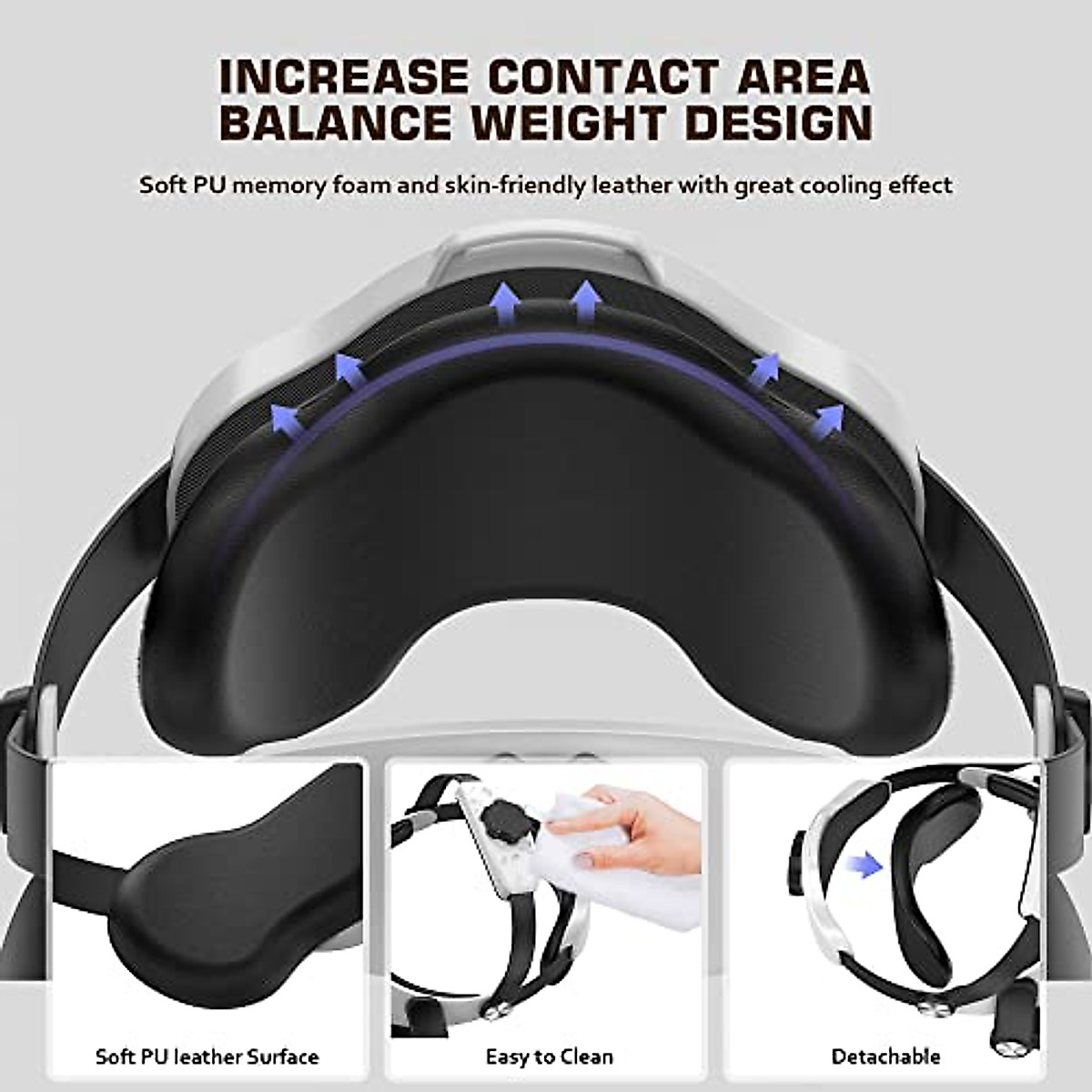 Head Strap for Meta/Oculus Quest 2 Accessories, Adjustable Replacement for Quest 2 Elite Straps, Enhanced Support & Gaming Immersion & Balance Weight Design in VR for Adults & Kids, Gift for Father