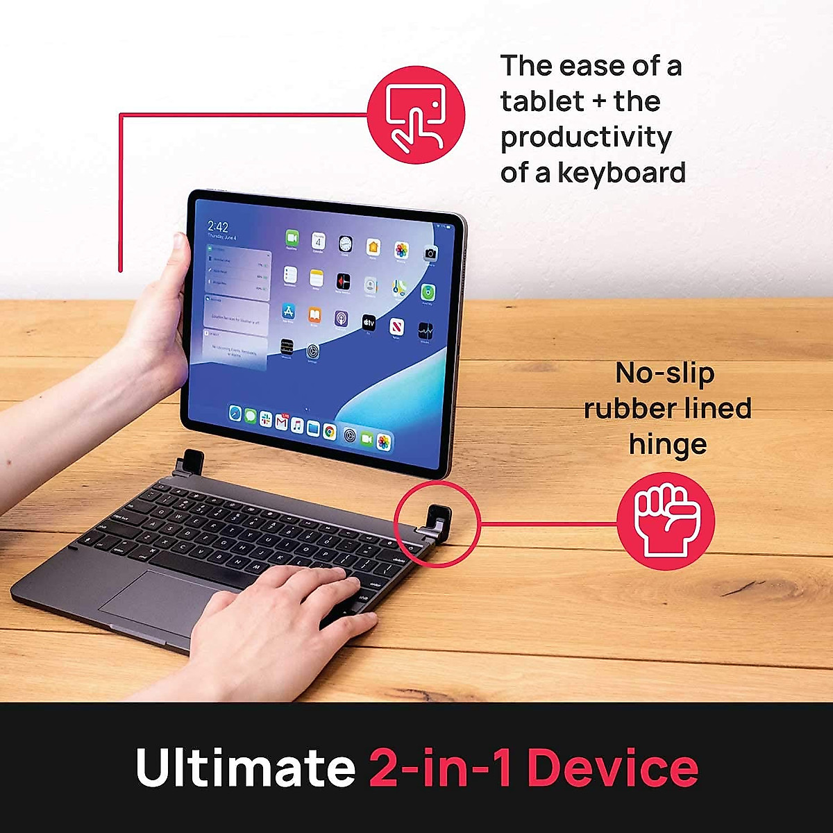 Brydge 12.9-Inch MAX Aluminum Bluetooth Keyboard for iPad Pro (Space Gray)