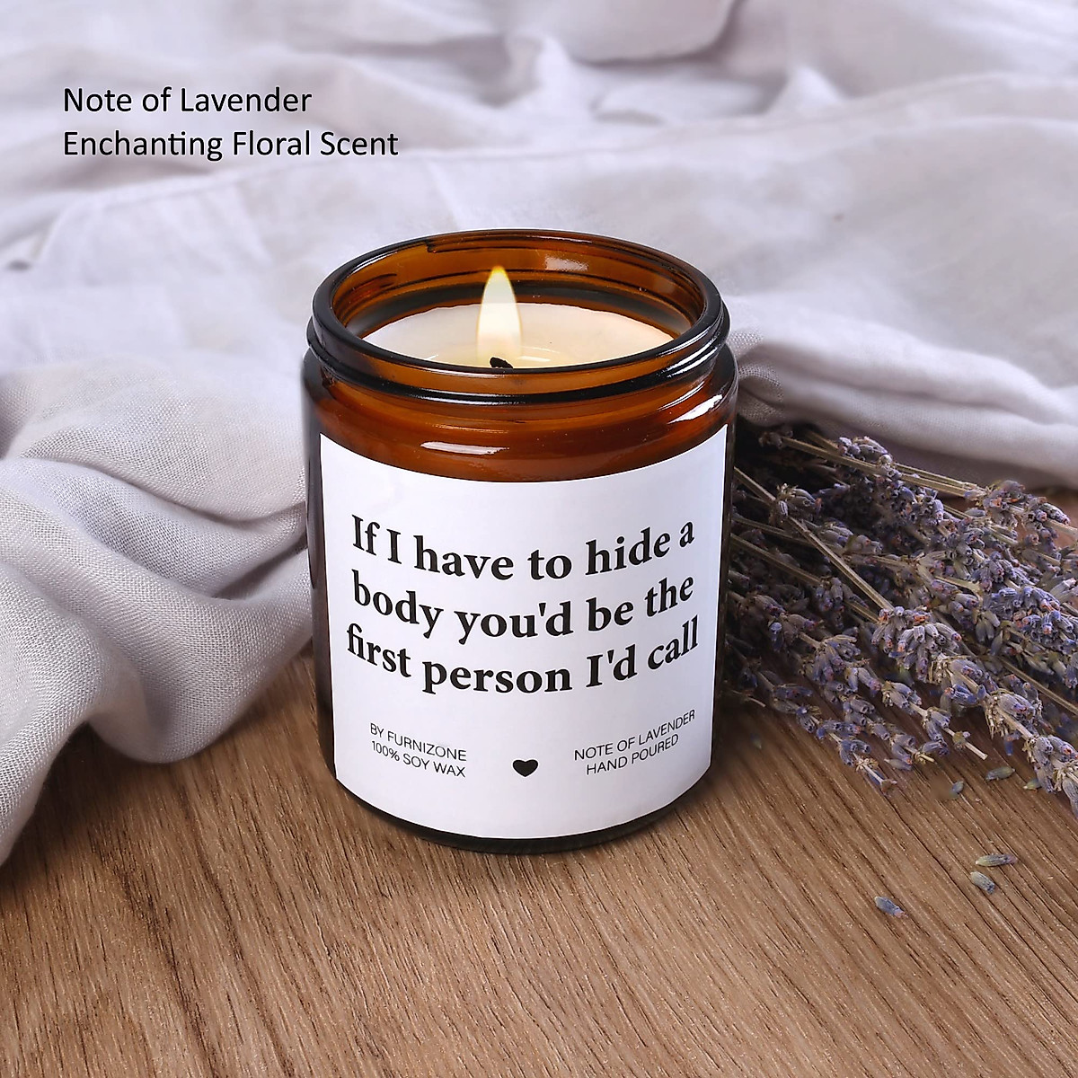 Gifts for Women Men Best Friends Sister Brother, Funny Gifts for Women Birthday Gifts for Her, Candles Gifts Soy Wax Lavender Scented Candle