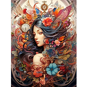 Bimkole 5D Diamond Painting Kits, Full Drill DIY Rhinestone Embroidery Set Paint with Diamonds Art by Number Kits Cross Stitch Home Wall Craft Decoration (12x16 inch)#b1847