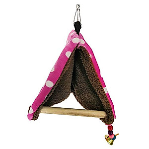 tegongse Birds Nest, Warm Bird Nest Bed Hammock House Perch for Parrot Parakeet Finch Canary Cage Toy