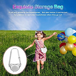 LOBKIN Bluetooth 5.1 Kids Headphones with Case - RGB LED Light Up Cat Ears Foldable Adjustable On-Ear Headset Support Wireless or 3.5mm Wired Mode for Toddler & Girls & Boys Teens (Pink)