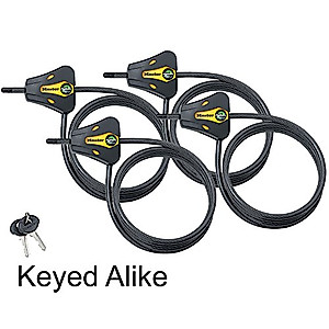 Master Lock - Keyed Alike Trail Camera Python Adjustable Cable Locks 8419KA-4