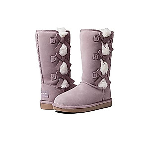 Koolaburra by UGG Unisex-Child Victoria Tall Boot, Elderberry, 3 Little Kid