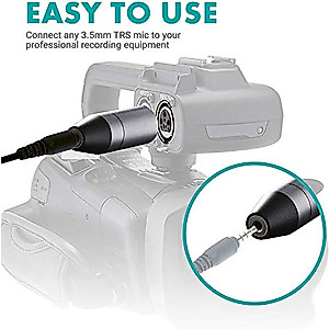 Movo F-XLR 3.5mm to XLR Microphone Adapter - 3.5mm Female TRS to XLR Male Connector for Camcorders, Recorders, Mixers