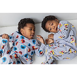 Sesame Street Cookie Monster Elmo Toddler Boys French Terry Sweatshirt and Pants Set Grey 3T