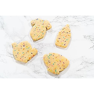 Bakerpan Stainless Steel Cookie Cutter Baby Bottle & Bodysuit Set, Baby Shower Cookie Cutters