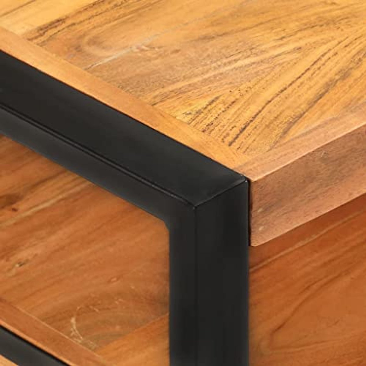 QJBSAVVA Coffee Table 47.2"x23.6"x15.7" Solid Acacia Wood,Bedside Tables Side Tables End Tables Entrance Tables Suitable for Meeting Rooms, Reception Rooms, Offices