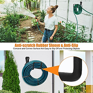 Zitalupy Garden Hose Holder, Heavy Duty Garden Hose Reel Wall Mount Water Hose Holder for Outdoor, Outside Yard & Garden, Garden Hose Storage for Water Hose, Extension Cords