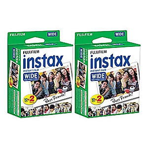 Fujifilm Instax Wide 300 Instant Film Camera + instax Wide Instant Film, 40 Sheets + Extra Accessories