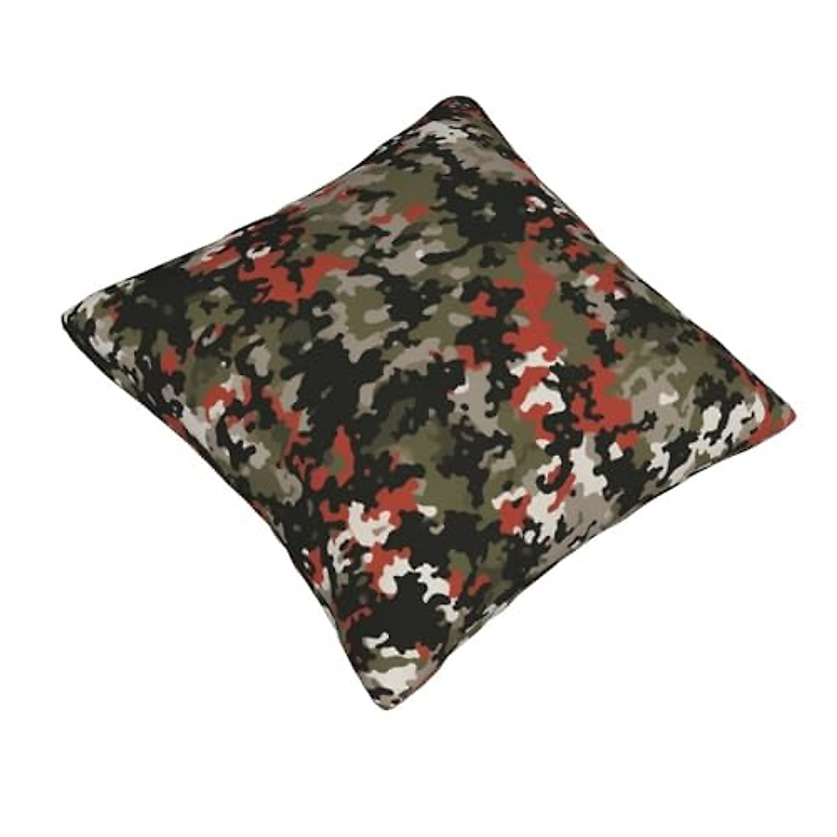 RLDOBOFE Camo Print Throw Pillow Covers Decorative Pillow Cover Square Cushion Cases Soft Cushion Cover Throw Sofa Pillow Case for Home Decor Living Room Bed Couch Car 18"x18"