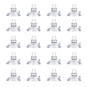 YiePhiot 20 Pcs Aquarium Suction Cup Clips Airline Tube Holder Reusable Rubber Clamps Fish Tank Hose Holder Clip for Fish Tank, Aquarium Airline Tubing/Hose, Clear 0.2 Inch